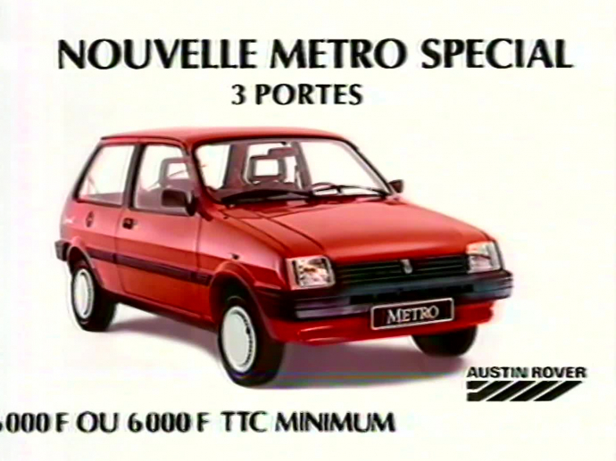 AUSTIN ROVER METRO SPECIAL : AUTOMOBILE 3 PORTES PROMOTION | INA