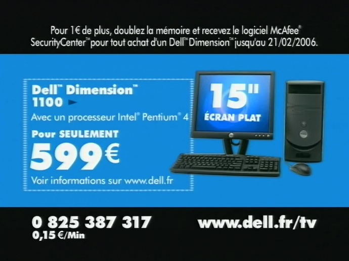 Dell : Dhs desktop 599 c LCI 0 825 387 317 | INA