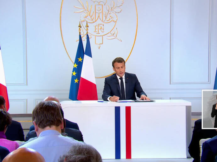 Conférence de presse d'Emmanuel Macron : les violences lors des manifestations | INA