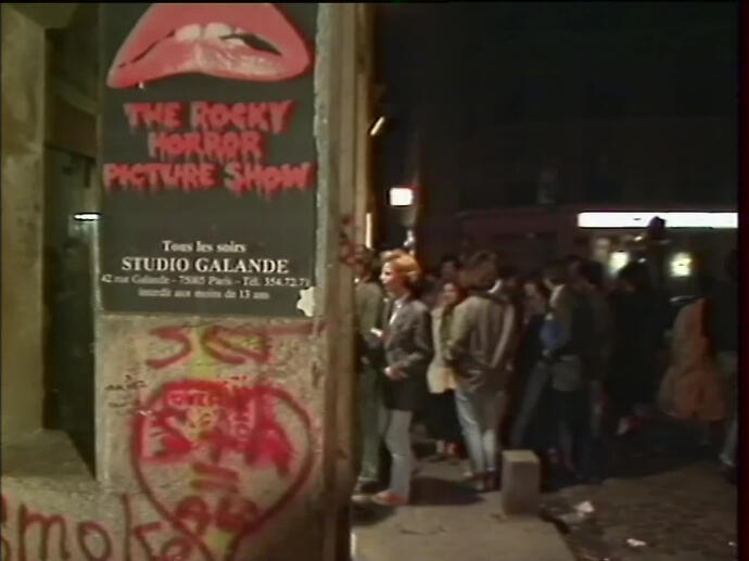 Au Studio Galande, pendant une projection du «Rocky horror picture show ...