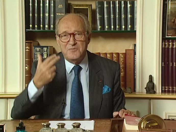 Alain Decaux au sujet de l'organisation de son travail pour l'émission ...