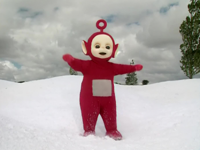 Jouez dans la neige avec les télétubbies : Jouez dans la neige version 8 secondes | INA