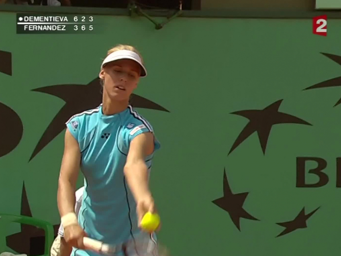 Huitième de finale simple dames : Elena Dementieva - Clarisa Fernandez ...