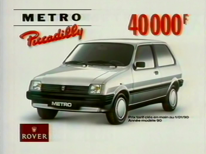 AUSTIN ROVER METRO PICCADILLY : AUTOMOBILE 3 PORTES | INA