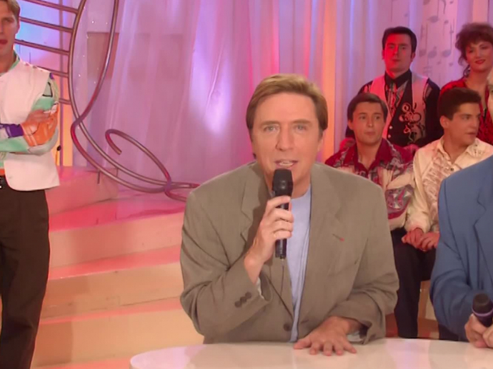 Duplex plateau de Michel Drucker et Laurent Gerre imite Pascal Sevran | INA