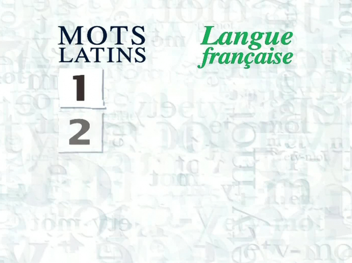 Mot de passe : mots latins | INA