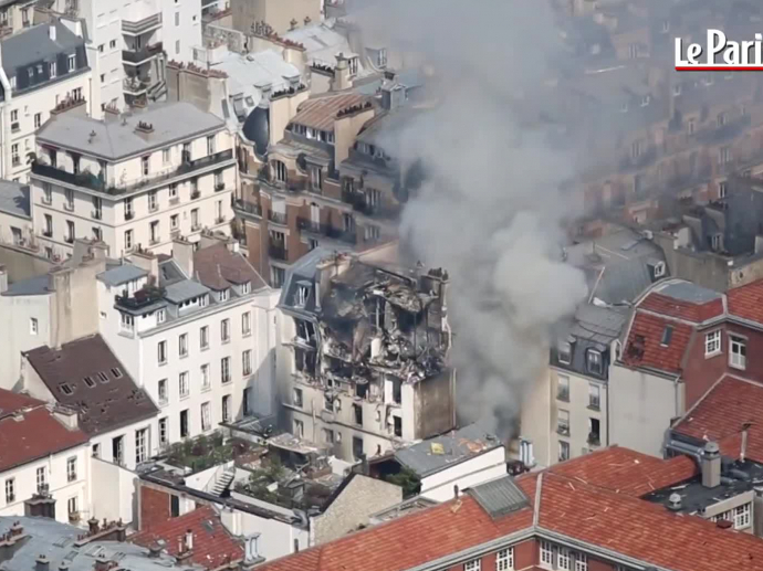 Spectaculaire explosion au gaz dans un immeuble parisien | INA
