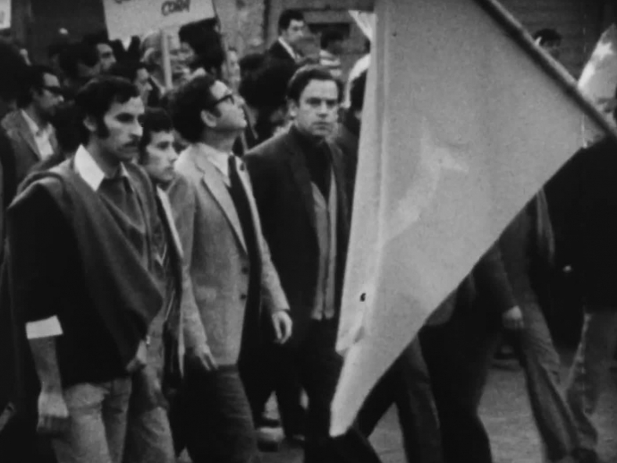 Concentración para apoyar a Salvador Allende = Rassemblement en soutien ...