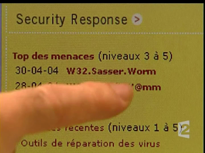 Virus "Sasser" sur Internet | INA