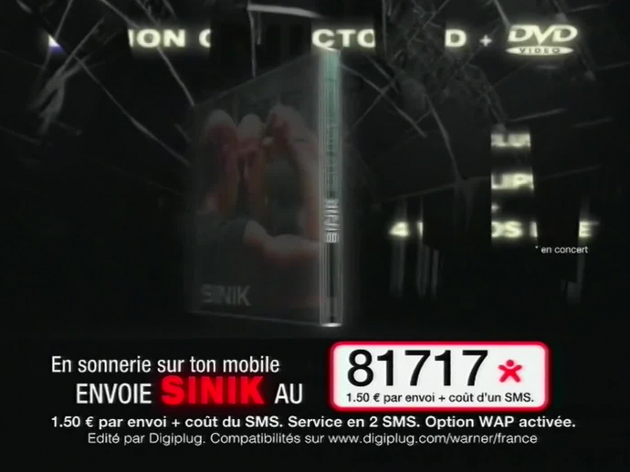 Sinik cd + dvd sang froid Version 10 secondes | INA