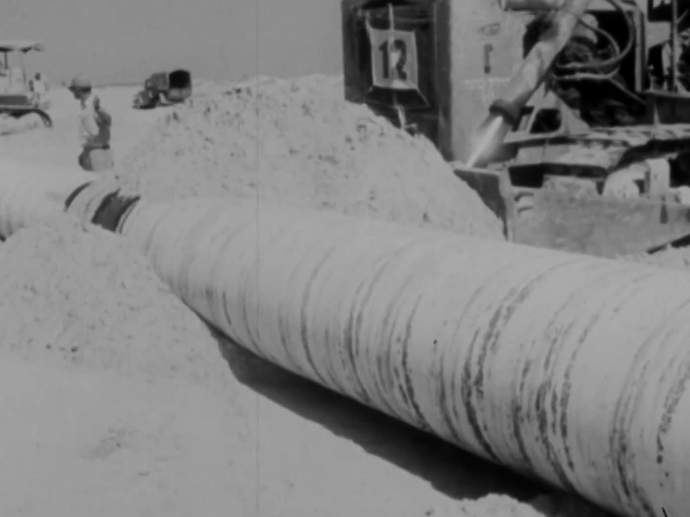 Inauguration d'un nouveau pipeline a Haifa | INA