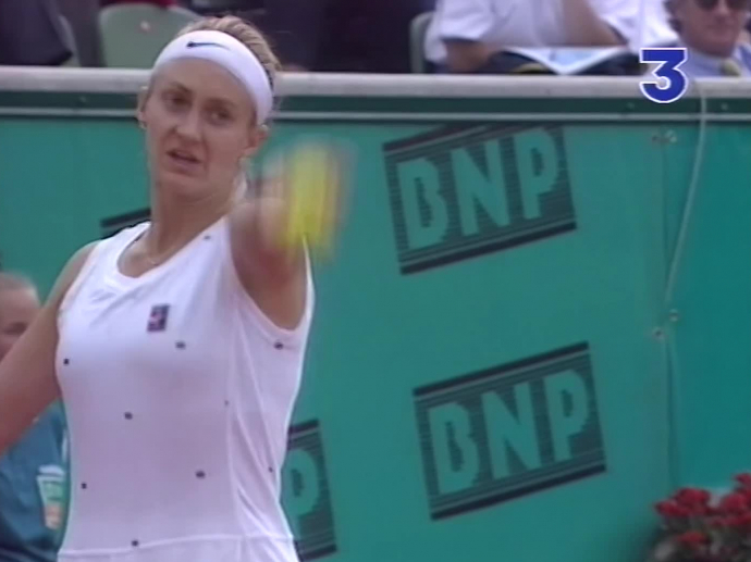 Simple dames Labat-Pierce : réaction Mary Pierce | INA
