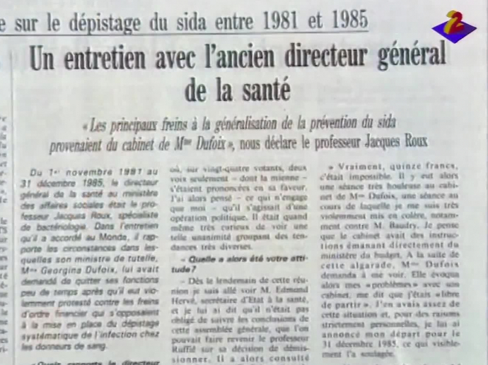 Accusations du professeur Roux contre Laurent Fabius | INA