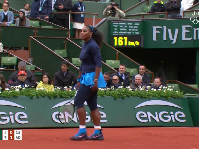 Quart de finale dames Serena Williams contre Putintseva : début second ...