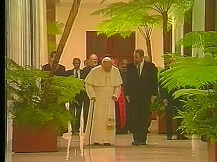 Castro/jean PAUL II | INA