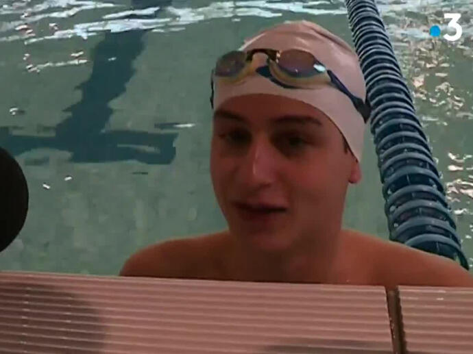 Portrait d'ugo Didier, champion du monde handisport de natation | INA