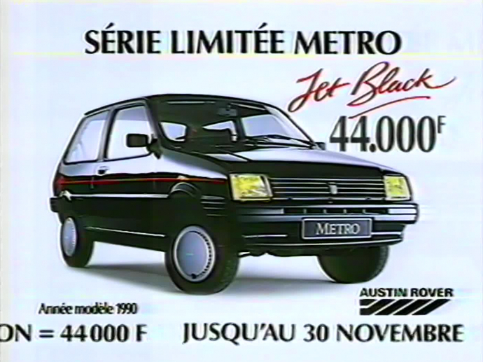 AUSTIN ROVER METRO JET BLACK : AUTOMOBILE 3 PORTES | INA