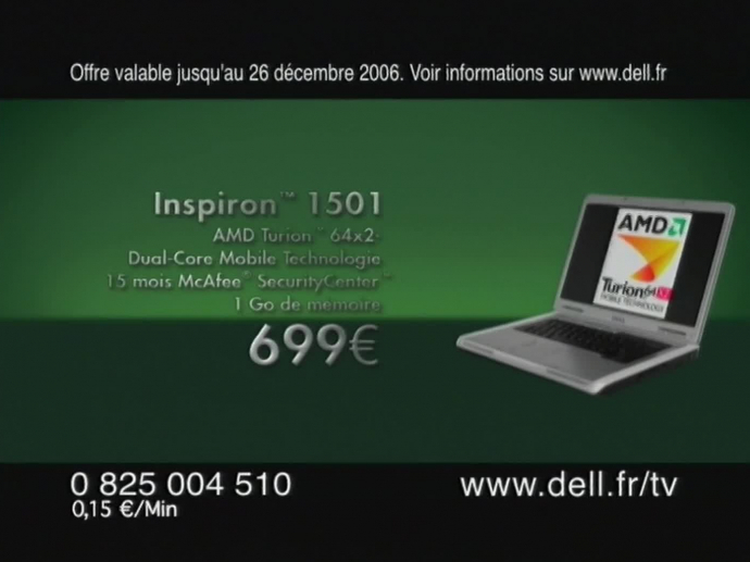 Dell : Notebook 699c TMC - 0825 004 510 | INA